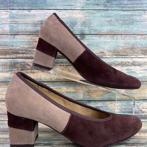 Vaneli | Shoes | Vaneli Brown Suede Pumps Dress Shoes Block Heel Work ...